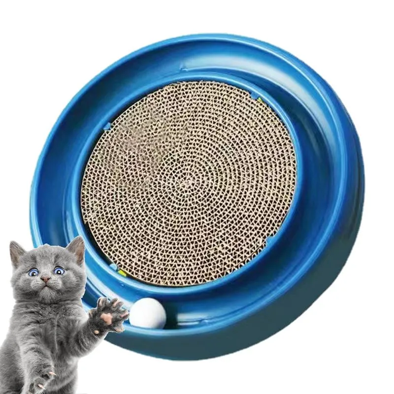 Cat Scratching Pad Corrugated Paper Interactive Toys 2 In ful Thick Cat Scratcher Mat Floor ...