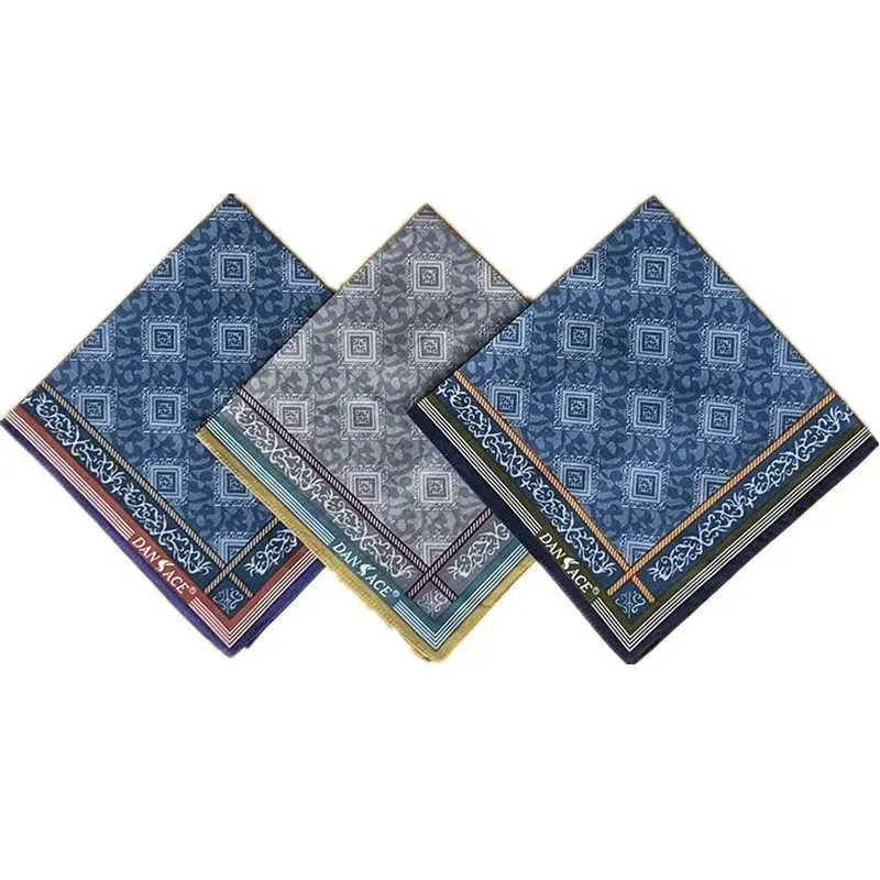 4-Pack Vintage Plaid Cotton Handkerchiefs for Men - 43x43cm Soft Pocket ...