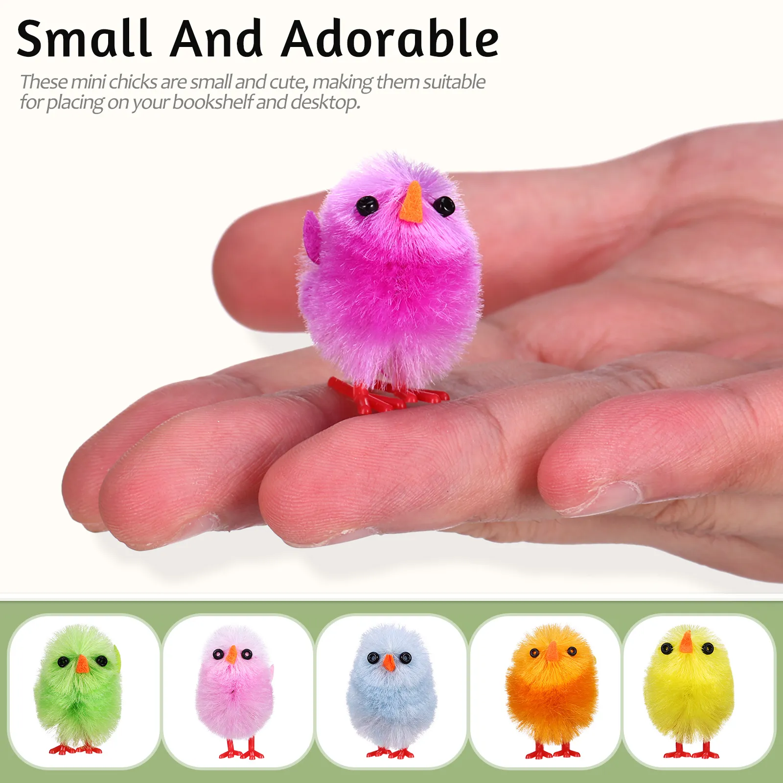 DHgate.com:Fuzzy Chenille Easter Chicks Set (18Pcs) - Small Chicken ...