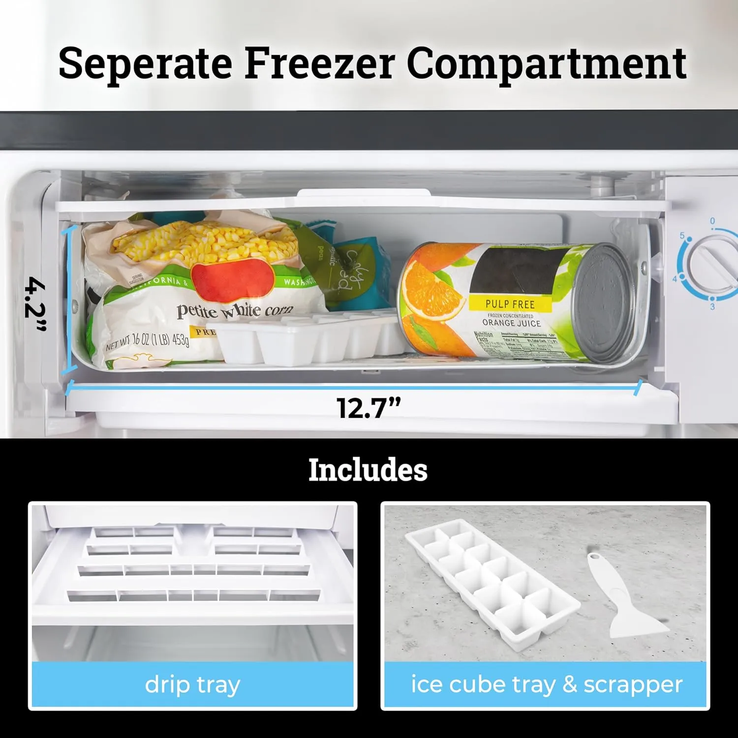 DHgate.com:Compact 3.2 Cu.Ft. Single Door Fridge with Slide-Out Glass ...