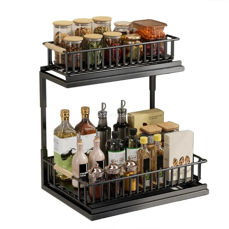 DHgate.com:Under-Sink Storage Organizer, 2-Tier Expandable Spice Rack ...