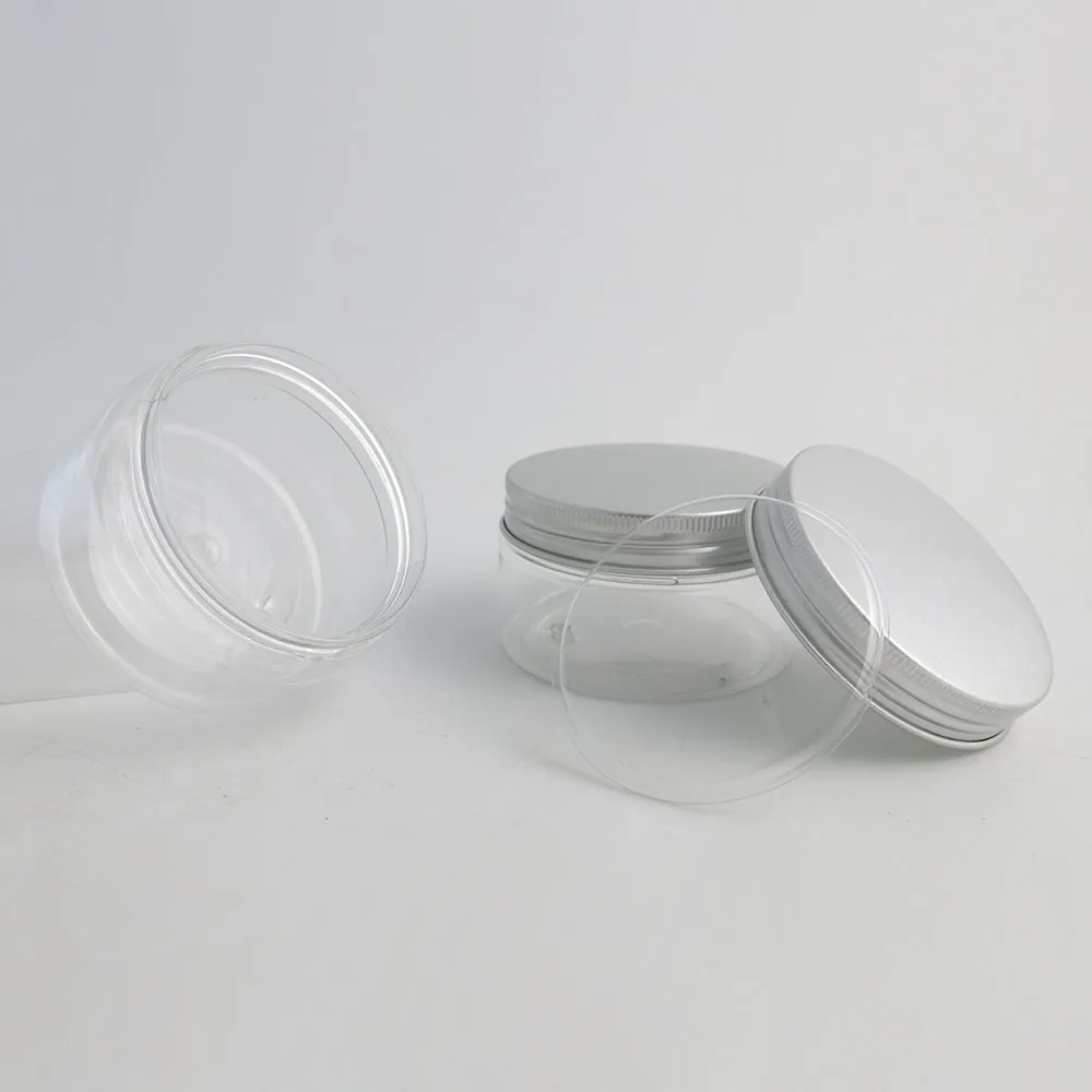Blue Clear Plastic Mini Jars | 24 Pack Portable Cosmetic Containers for ...