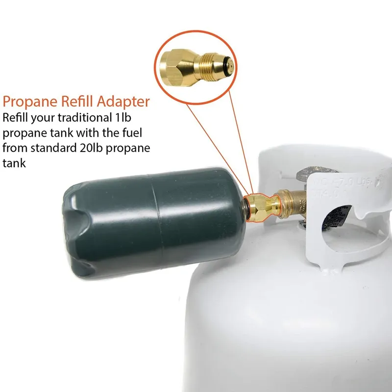 Propane Tank Adapter: QCC1 to POL, 1lb Refill Adapter for 1lb Propane ...
