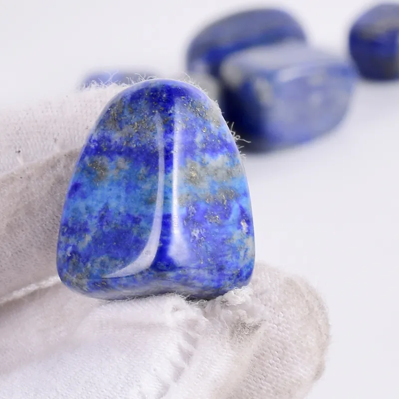 Lapis Lazuli Tumbled Stones: Irregular Polished Natural Mineral Crystal ...