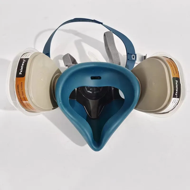 Paint respirator mask with dual filters for spray painting and dust ...
