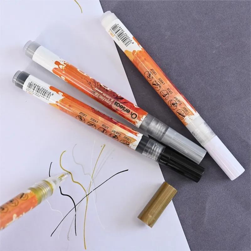 Nail Art Graffiti Pen: Waterproof DIY Painting Drawing Sketch Pen with 1mm Brush Tip for ...