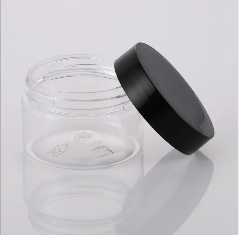 Clear Plastic Cosmetic Jars with Lids - 50 Pack, 50/80/100/140/200ml ...