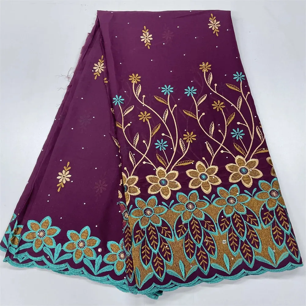 Exquisite Swiss Voile Lace Fabric: Embroidered Cotton Lace For Elegant ...