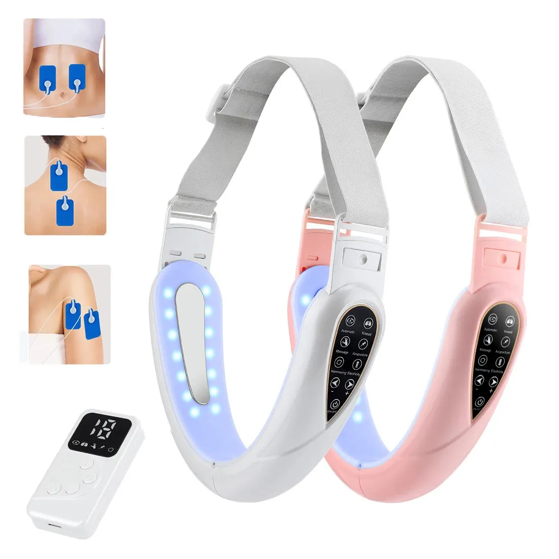 Facial Lifting & Slimming Device - Microcurrent TENS Massage, Home Use ...