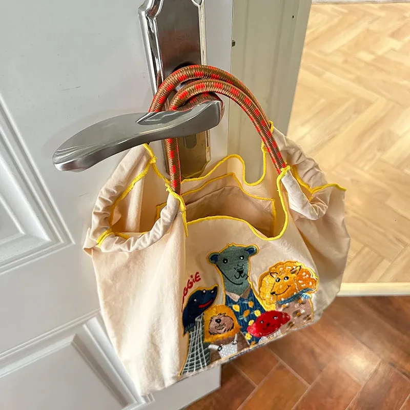 Lightweight Embroidered Beach Handbag - Waterproof Nylon, Perfect for ...