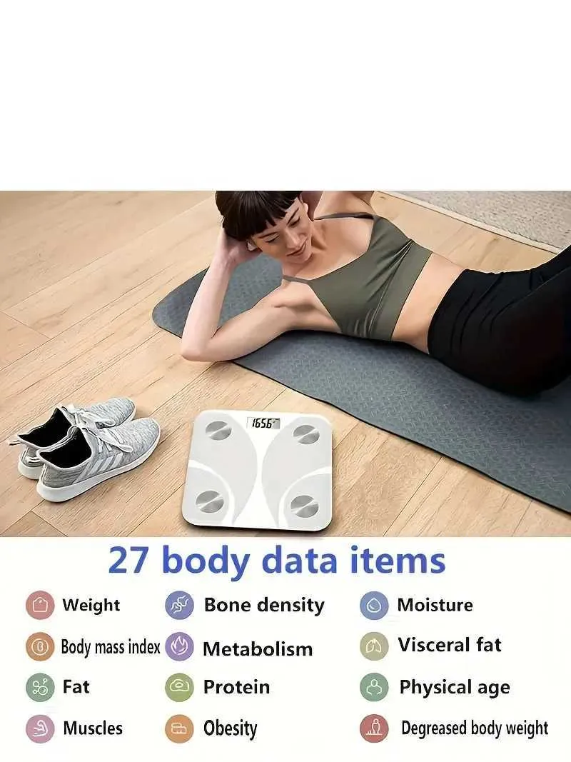 Smart Body Weight Scale - Digital Bathroom Scale with Body Composition ...