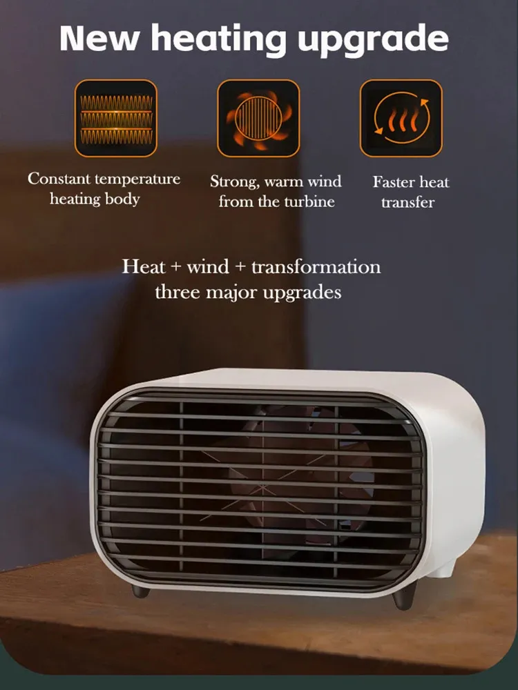 Mini Space Heater: Fast Heating 600W Desktop Electric Heater - Portable ...
