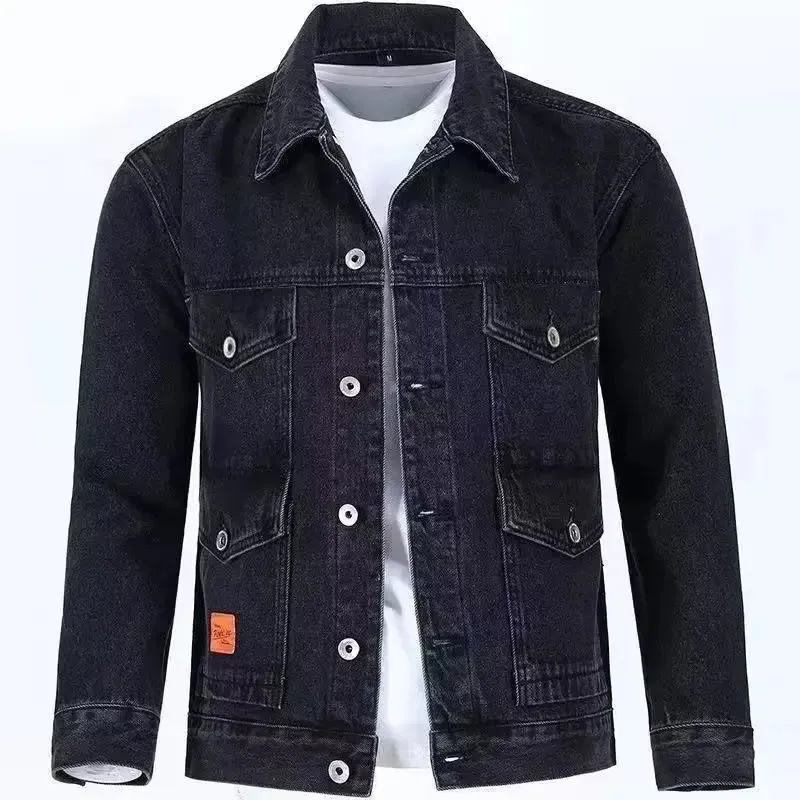 Men's Multi Pocket Denim Jacket: Trendy Loose Fit Style for Spring ...