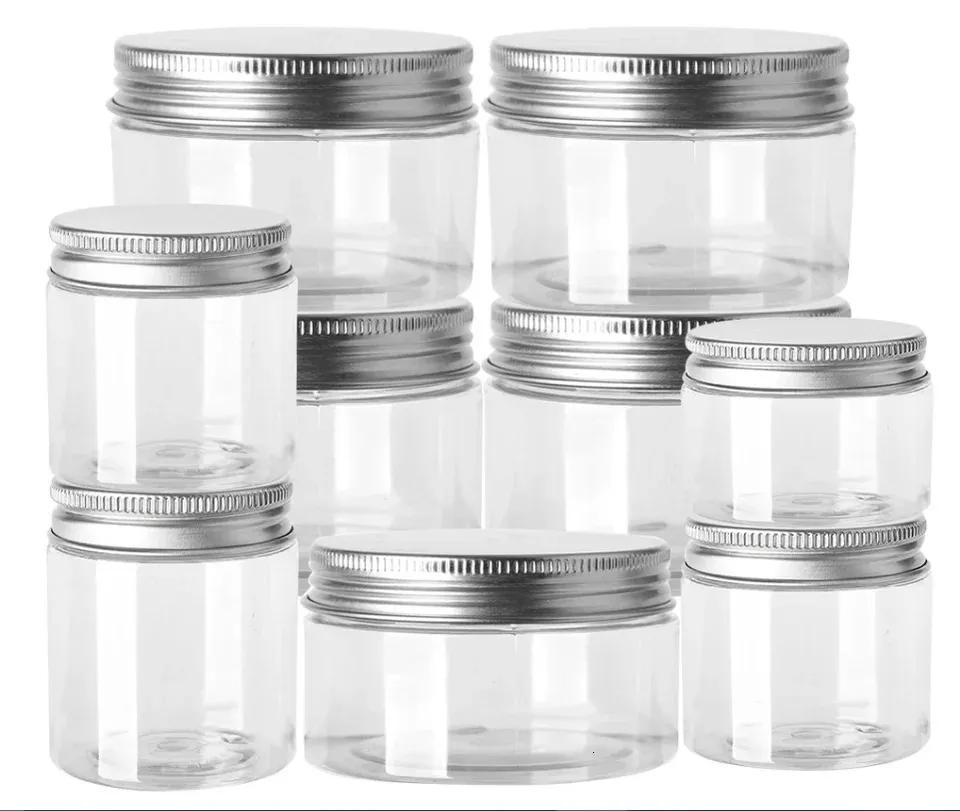 20-Piece Empty Cosmetic Jars Set - Travel Size, Transparent Plastic ...
