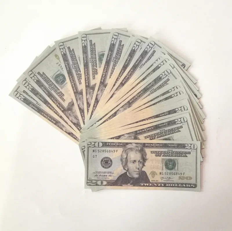 /Pack Realistic Movie Prop Money Banknotes 10, 20, 50, 100 US Dollar US ...