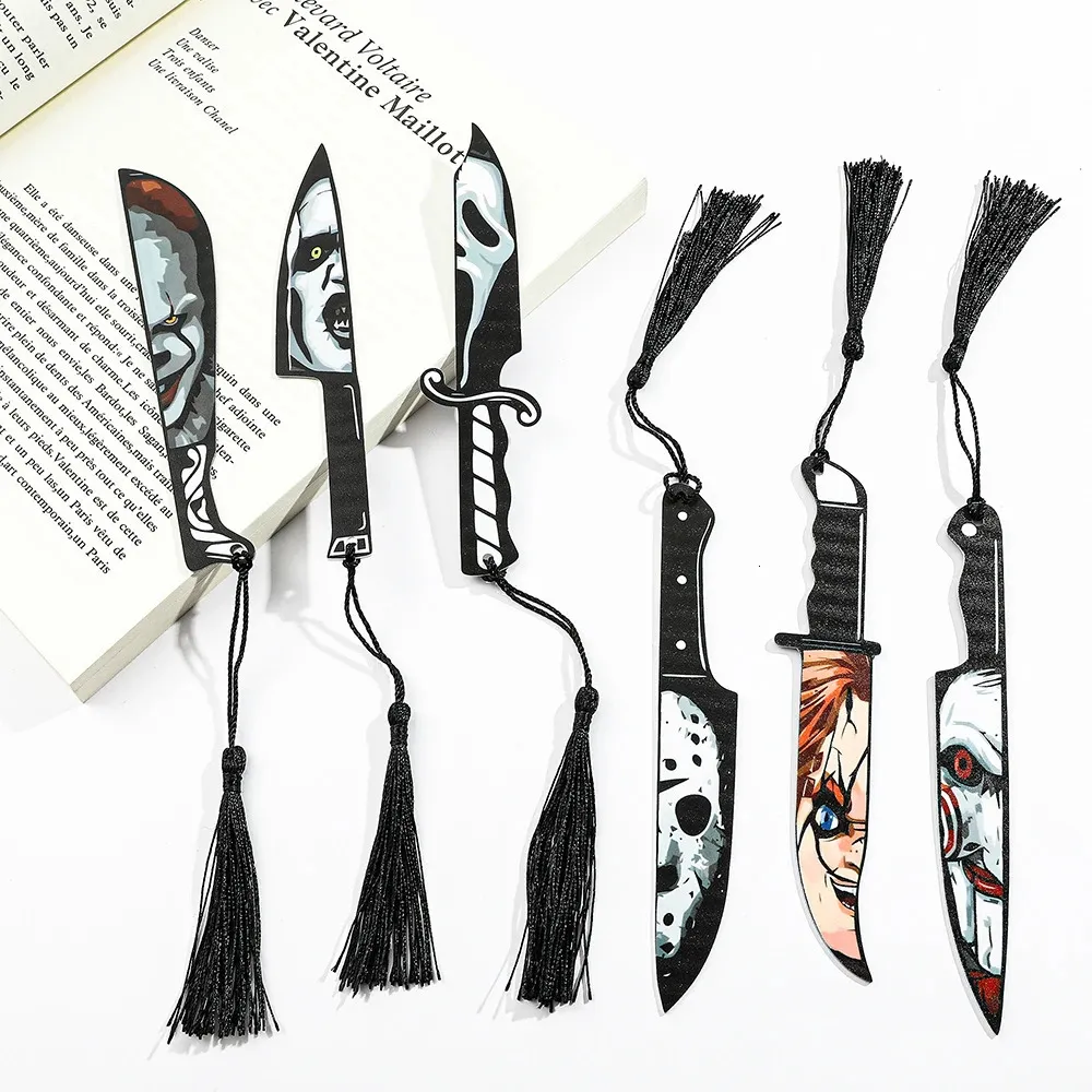 Decorative Bookmarks: Horror Acrylic Knife Shaped Reading Page Markers ...