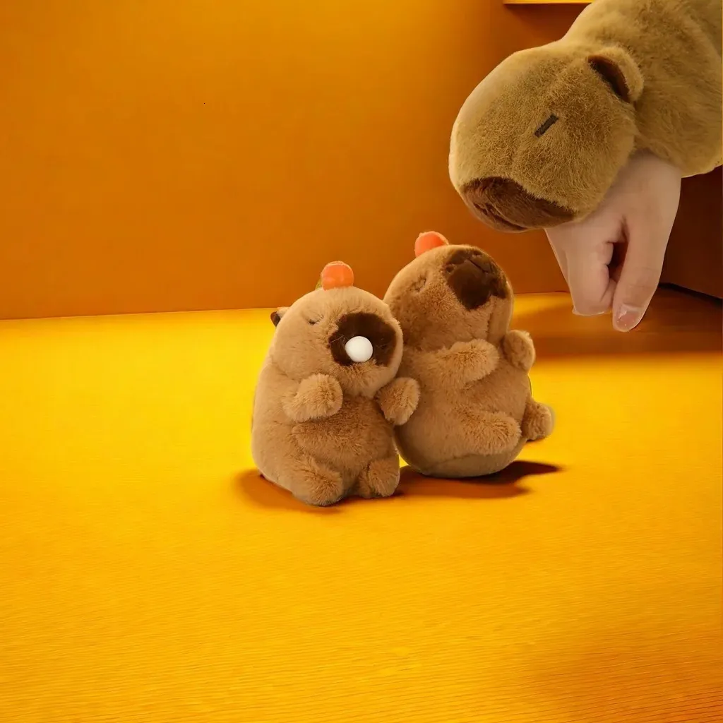 Capybara Tail Swinging Thumbelina Doll Plush Hand Puppet Toy With Snap ...