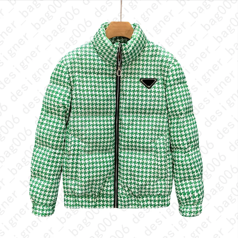 High Quality Triangle Label Womens Green Puffer Jacket For Boys And ...