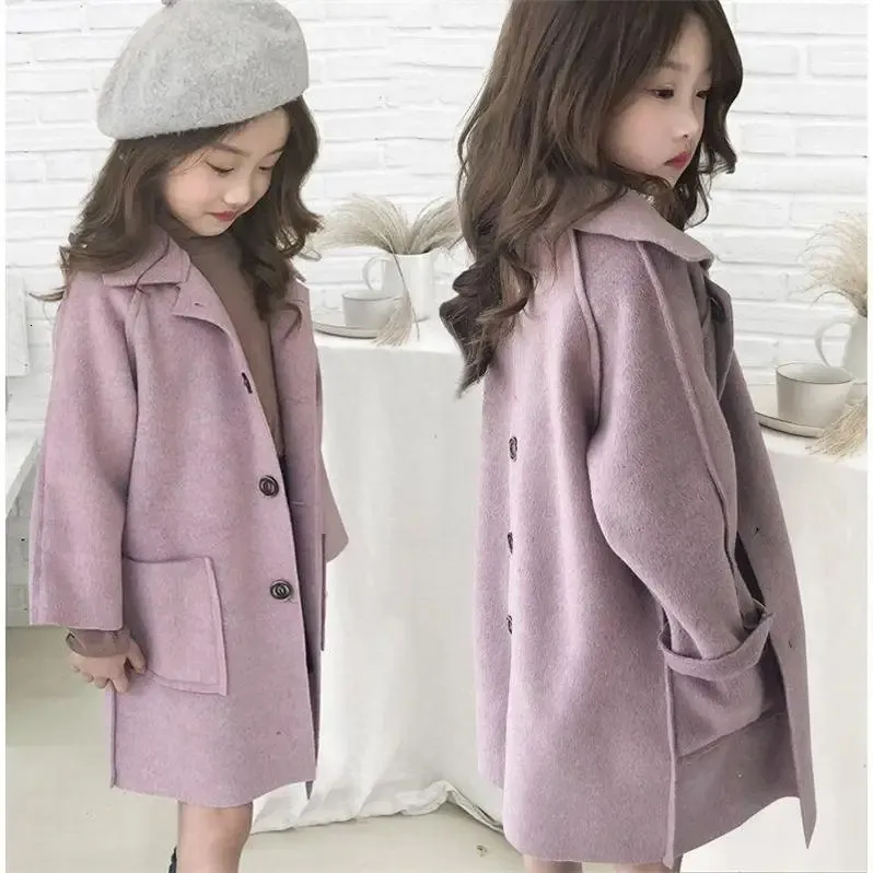 Winter Wool Long Coat for Girls 2024 - Warm Jacket with Hood - Perfect ...