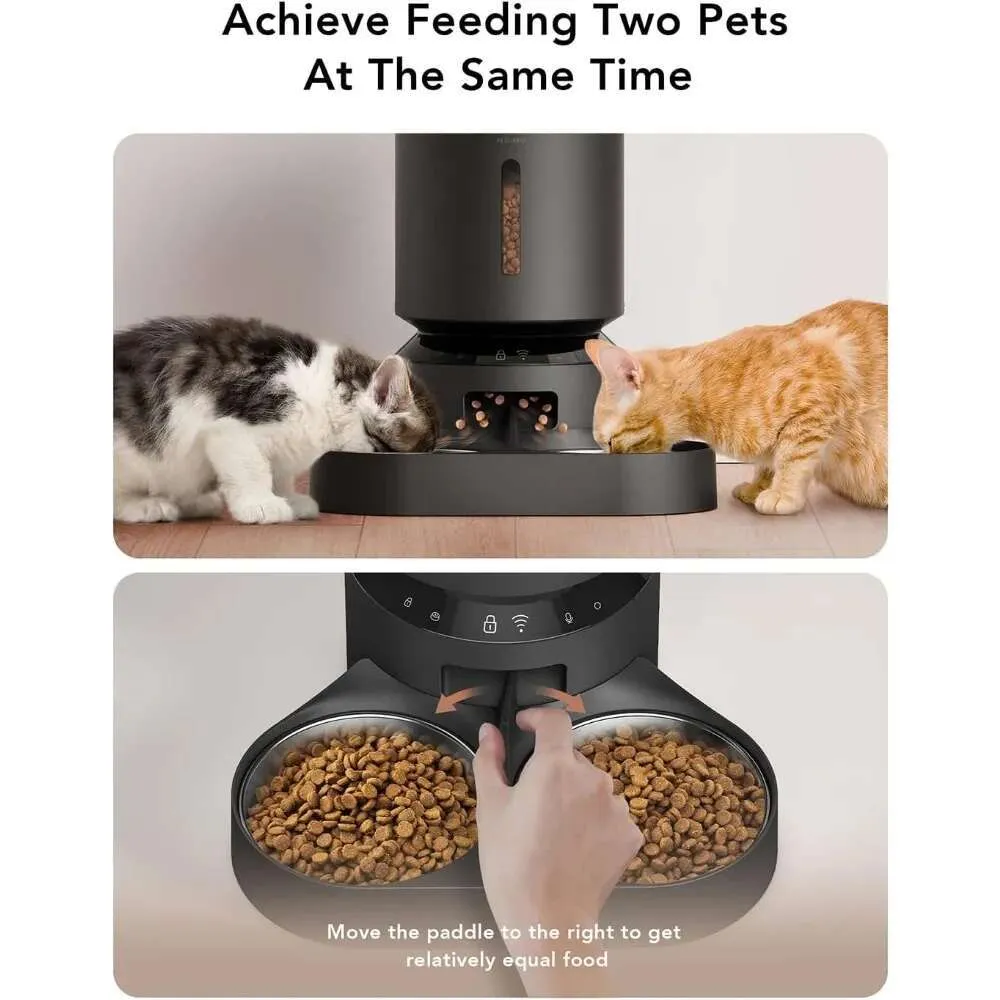 5L Automatic Cat Feeder - Portion Control Pet Food Dispenser with Low ...