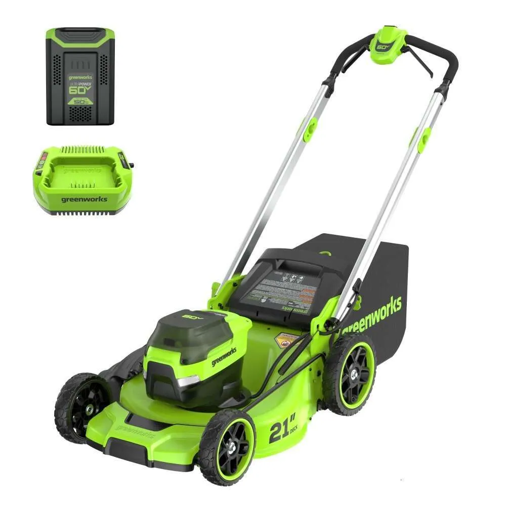 60V 21 Cordless Push Lawn Mower with Battery & Charger - Easy Fold ...