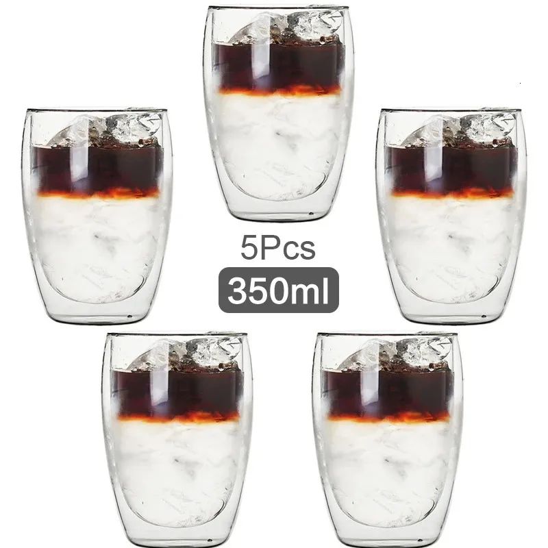 350ml Double Walled Glass Cups Handmade Transparent... From Reliefstore ...