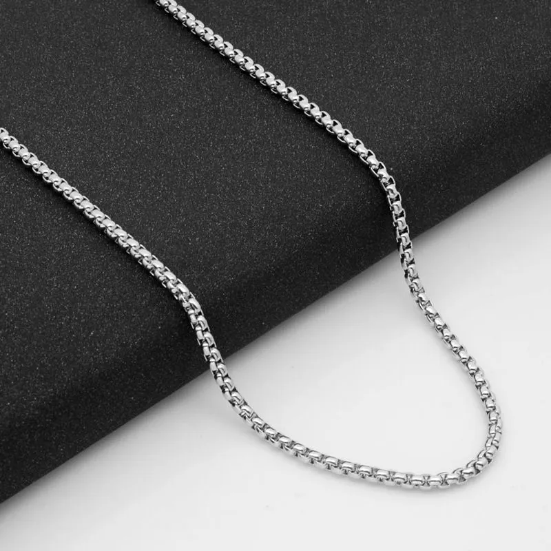 Square Pearl Link Chains - Stainless Steel Hip Hop Necklace for Men ...