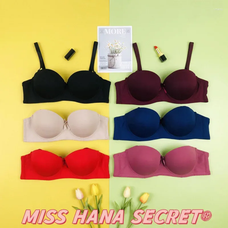 Bras Sets Cross-Border Sexy Underwear Women's Glossy Steel Ring Thick ...