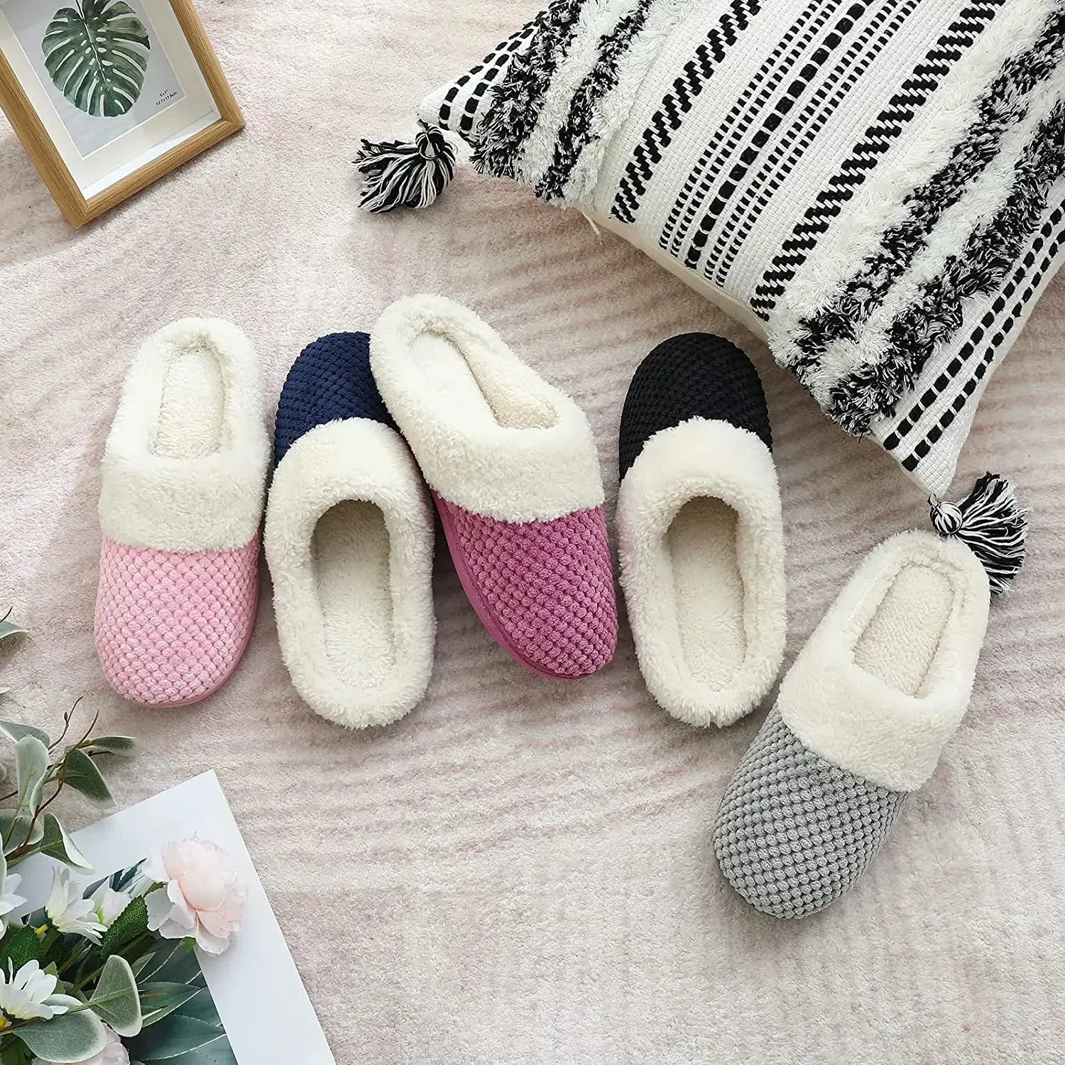 Down bedroom slippers store