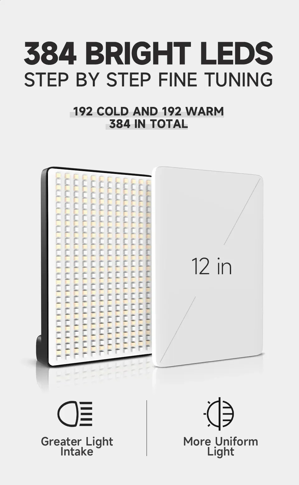 LED Studio Video Fill Light Panel with Tripod and Long Arm, 3000k-6500k ...