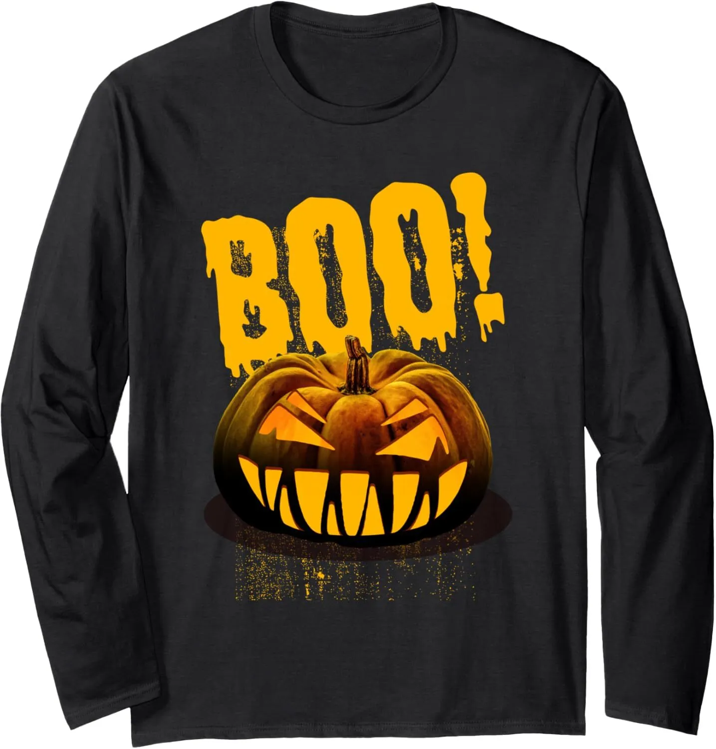 Men's Long Sleeve Pumpkin Sweatshirt - Funny Halloween Graphic Casual ...