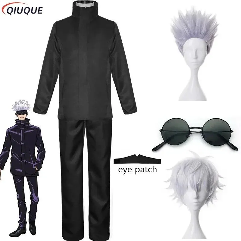 Anime Cosplay Costume Set - Complete Boy Uniform with Wig & Glasses ...