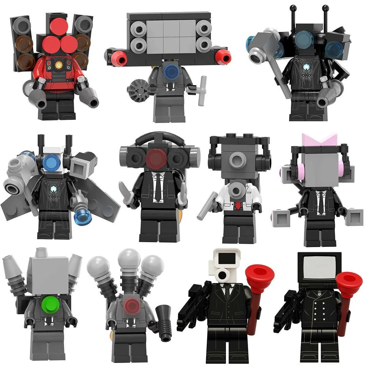 Tv Man Toys, Artistic Construction Set Assembled Figure, Collectible ...