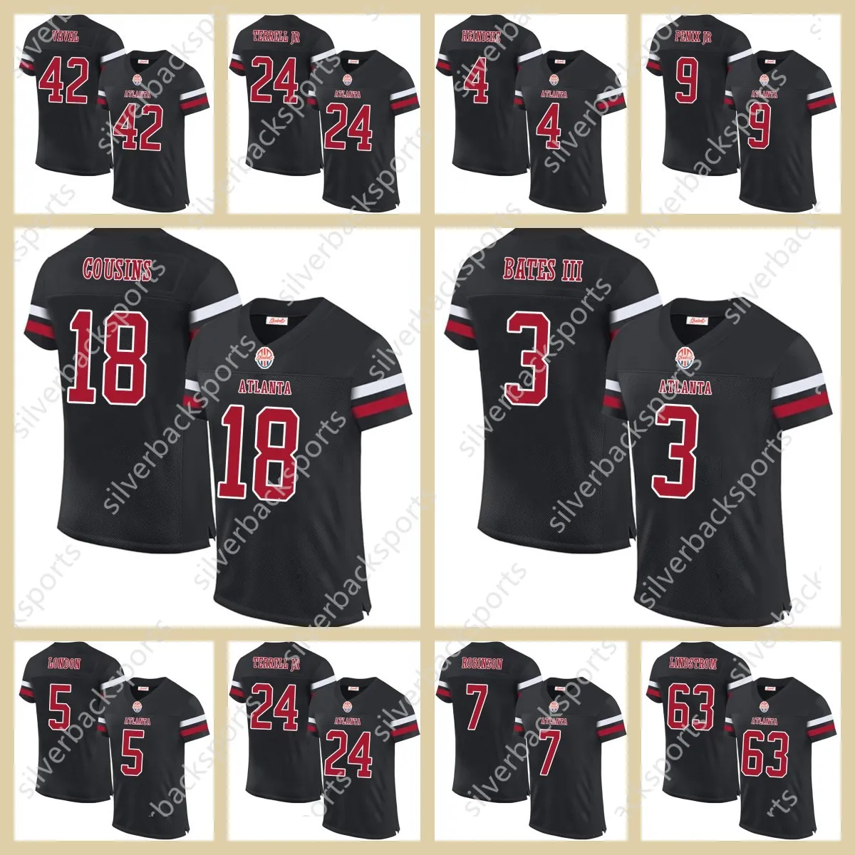 Custom American Football Shirts Featuring Kirk Cousins, Michael Penix ...