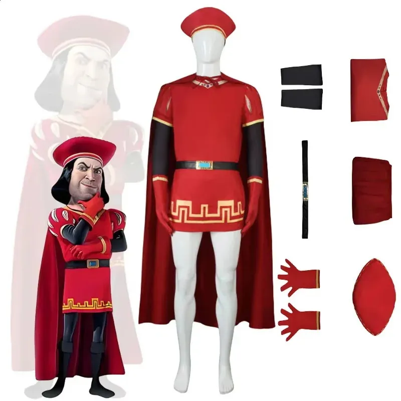 Lord Farquod Cosplay Costume Shrek Carnival Uniform With Wig For ...
