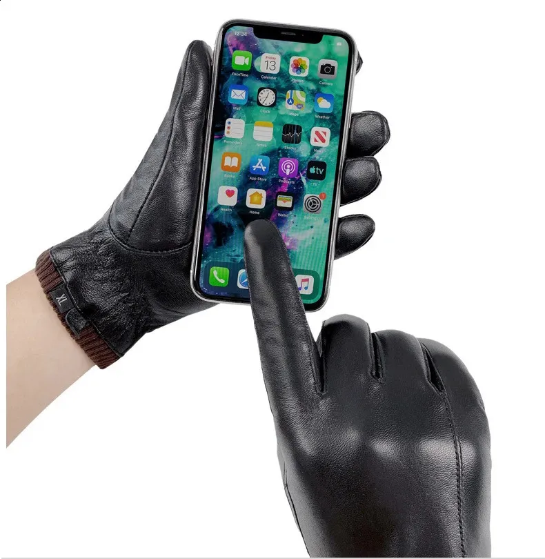 Premium Sheepskin Driving Gloves for Men - Touchscreen Compatible ...