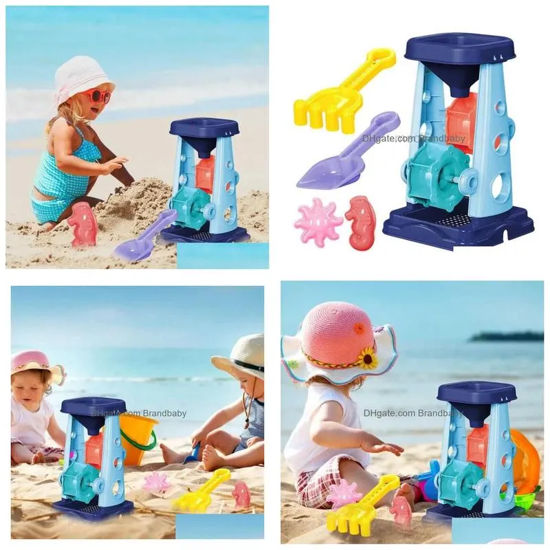 Kids' 2 Shaped Beach Wheel Toy Set With Spade Rake And Water Mold ...