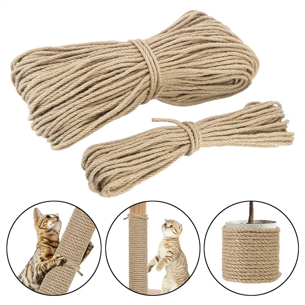 240929 Natural Hemp Rope For Cat Scratching Post Durable Claw ...