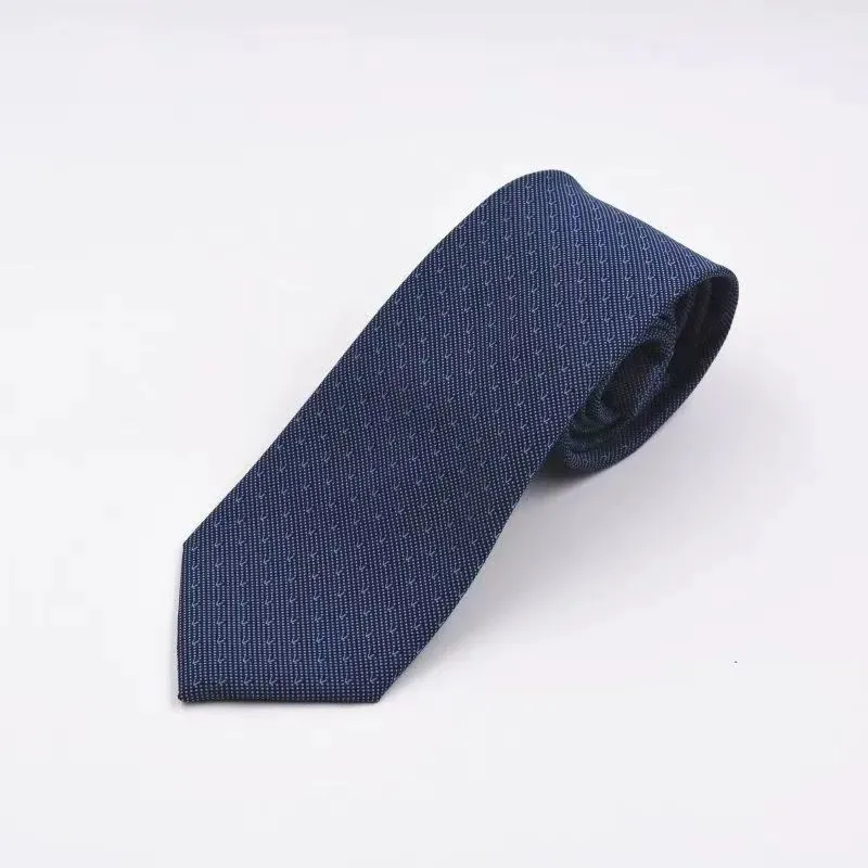 Classic Checkered Designer Dark Blue Tie With Classic Fashion Patterns ...