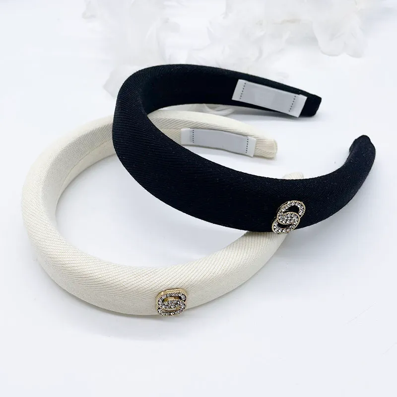 Luxury Designer Headbands for Women: Solid Color Print Sponge Fabric ...