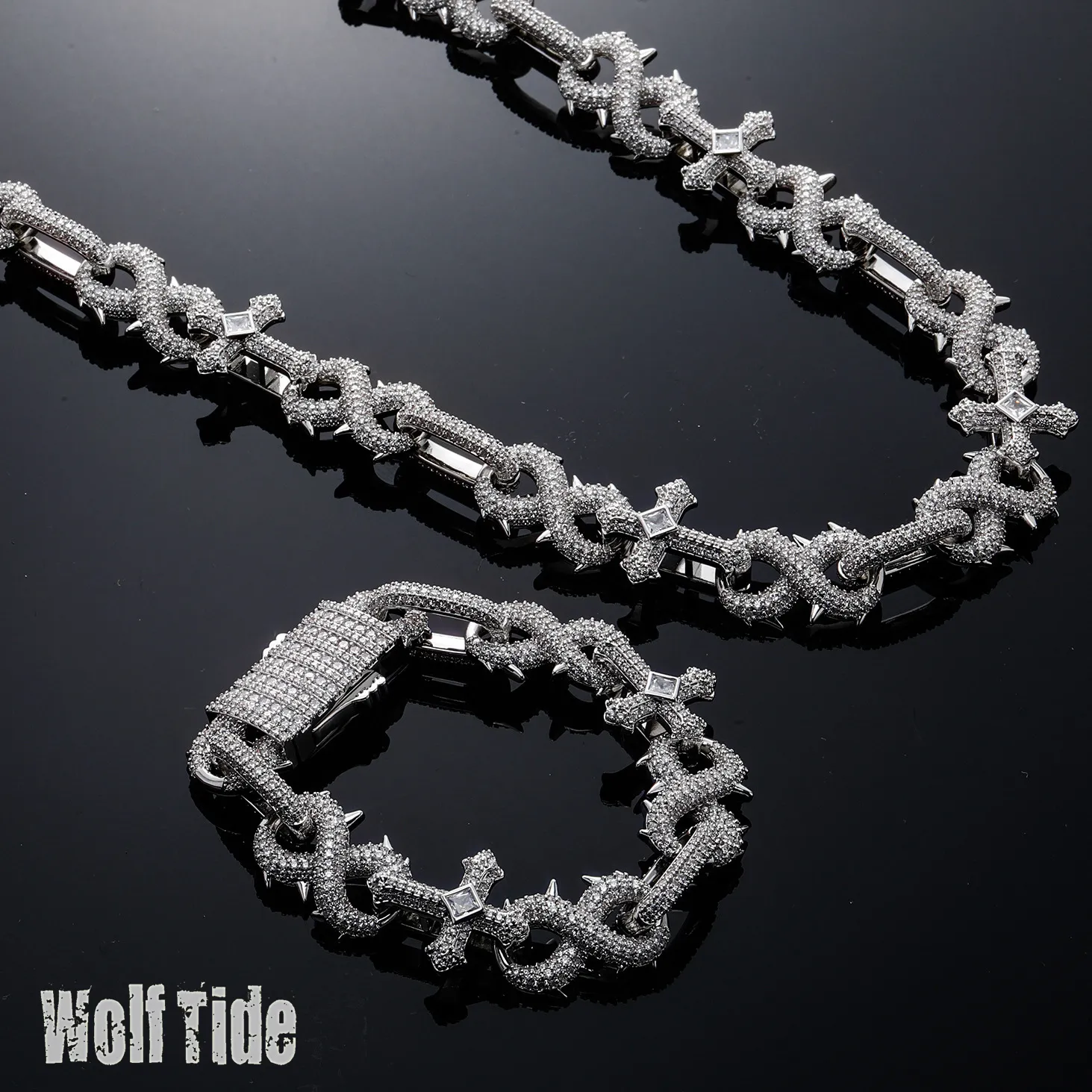 Hip Hop Cuban Link Chain Necklace 8 Shaped Thorn... From Guozhuwu, $54. ...