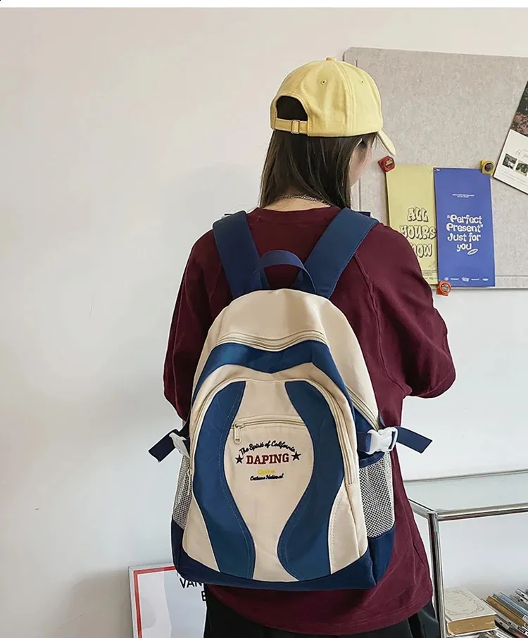 Unisex Laptop Backpack - Y2K Korean Style, School Bag, Travel Bag, for ...