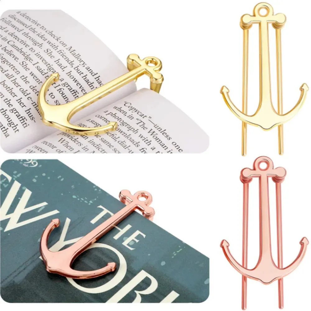 Anchor Metal Bookmarks with Charms - Elegant Page Holders for Students ...