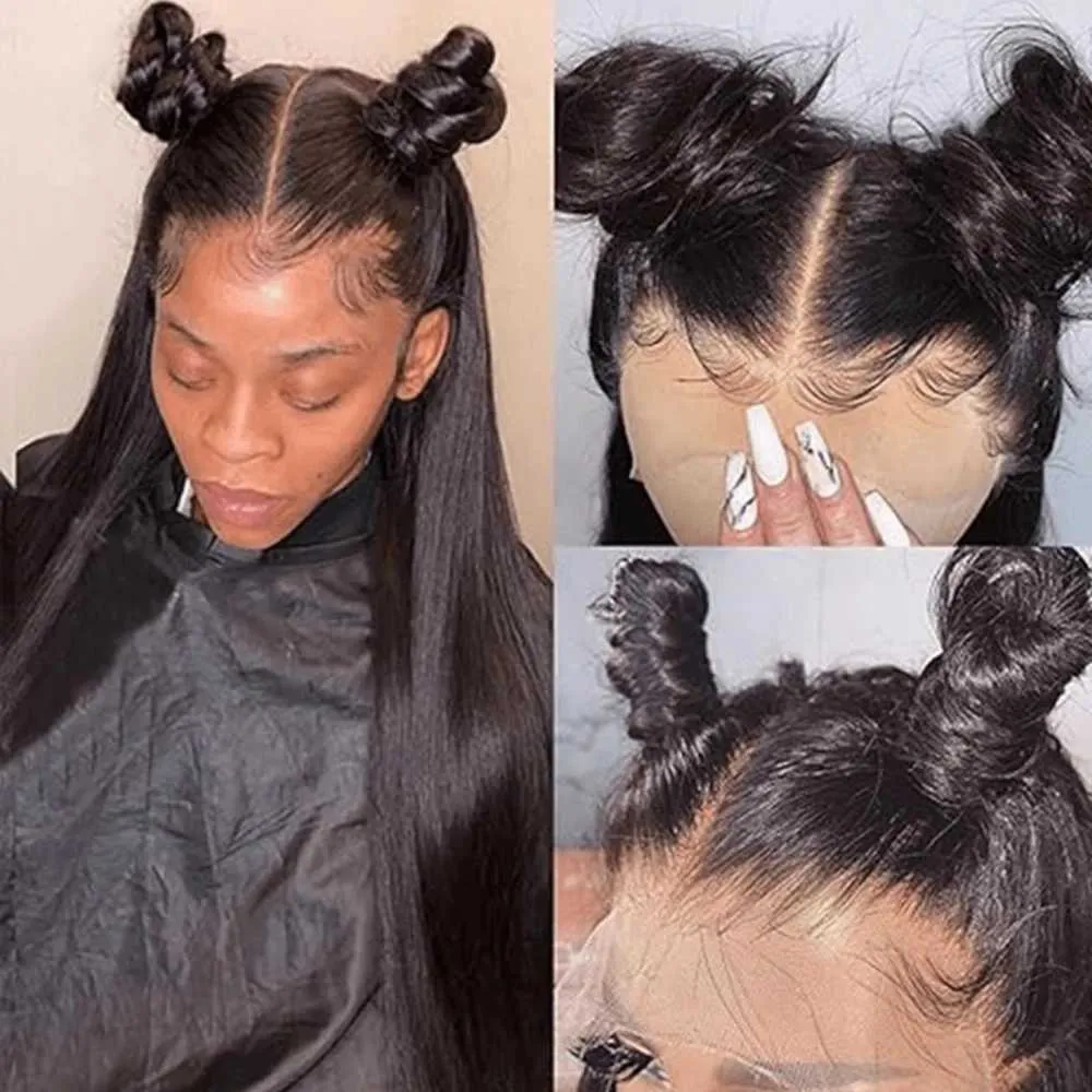 Premium Peruvian Human Hair 13x6 Lace Front Wig - Straight Full HD Lace ...