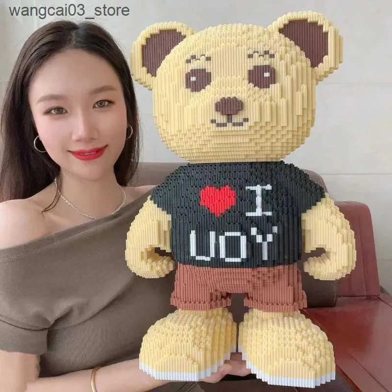 Architecture/DIY House Large Teddy Bear Splicing Building Blocks 3D ...