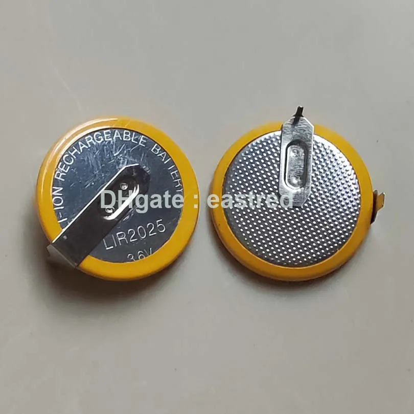 Of 100 Rechargeable LIR2025 Buttons With Welded Pins For Car Key Remote ...