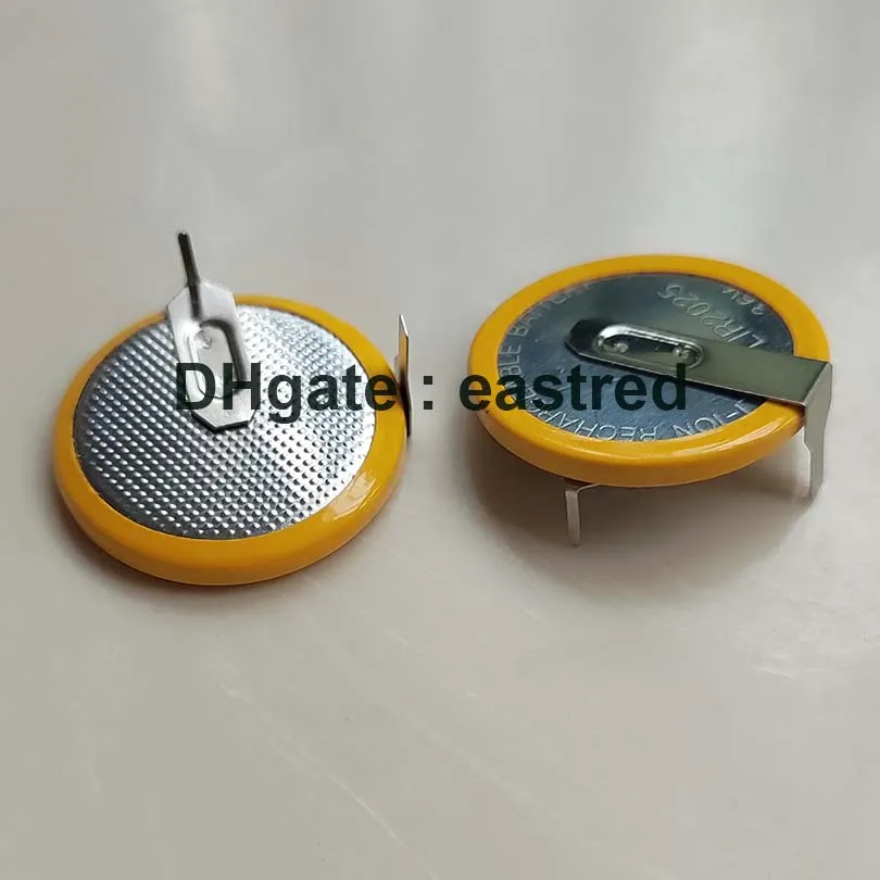 Of 100 Rechargeable LIR2025 Buttons With Welded Pins For Car Key Remote ...