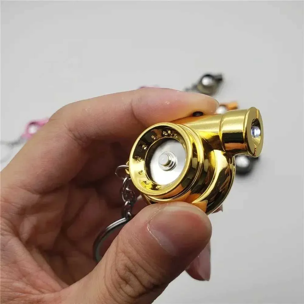 Car Turbo Spinner Keychain With Real Sound And Light Mini Turbocharger ...