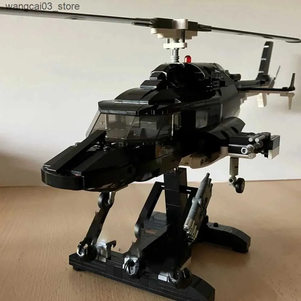 Airwolf Helicopter Model Kit: DIY Bell 222 Building Blocks, Collector's ...