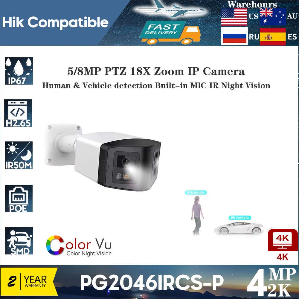 4MP Color Night Vision Security Camera - 180° Panoramic View, Wide ...